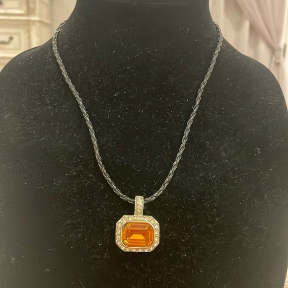 John Candice | Jewelry | Vintage Signed Jc John Candice Black Rope ...